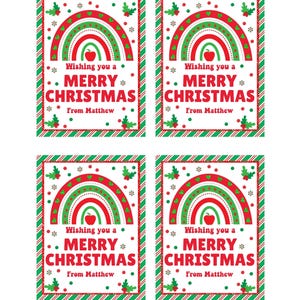 Printable Candy Cane Gift Tag Editable Christmas Candy Cane Holder ...