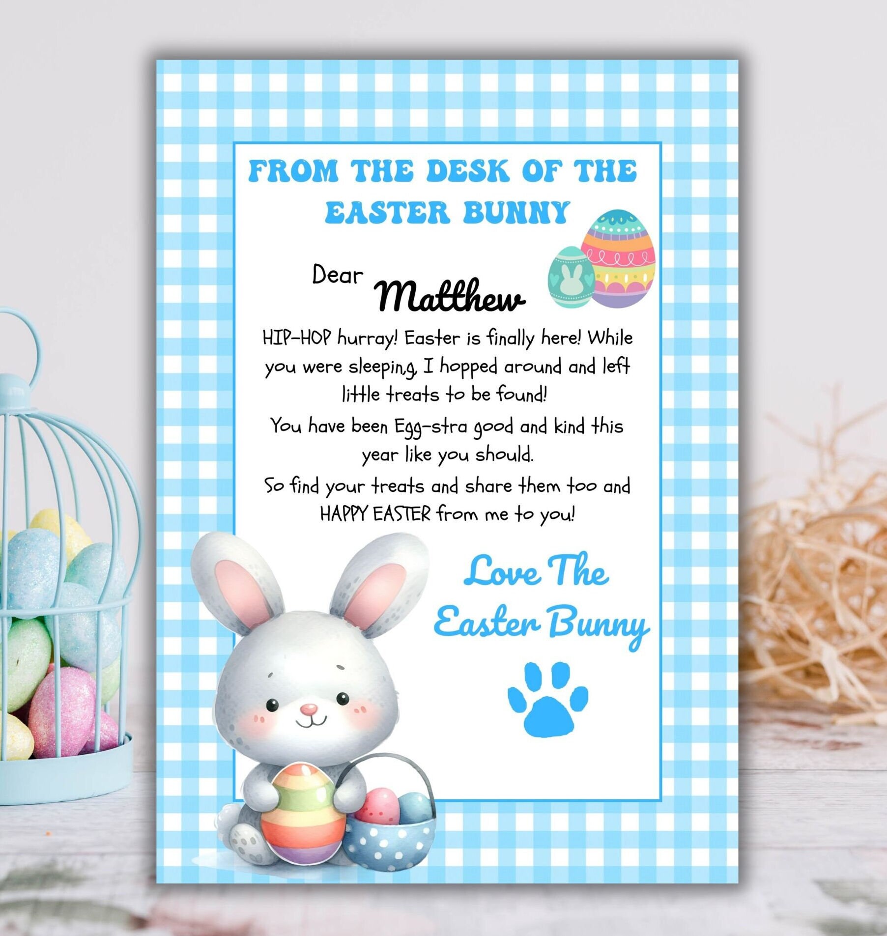 Printable Letter From the Easter Bunny Easter Bunny Letter Egg Hunt ...