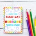 Printable Back to School Gift Tag NON EDITABLE Colourful Glittery ...