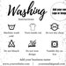 Printable Washing Care Card Template Simple T-shirt Care Editable Card ...