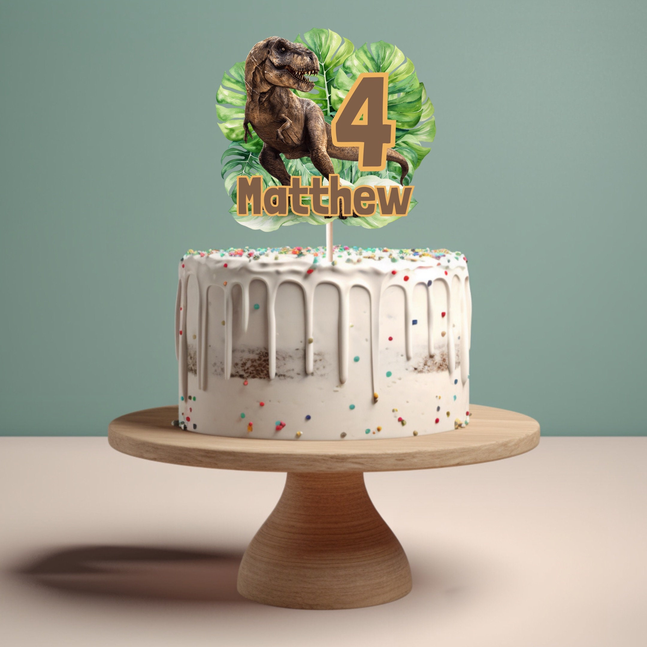 Printable T Rex Dinosaur Cake Topper Template Dinosaur Cake Dinosaur ...
