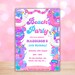 Printable Unicorn Beach Party Invitation Pool Party Invite Girls ...
