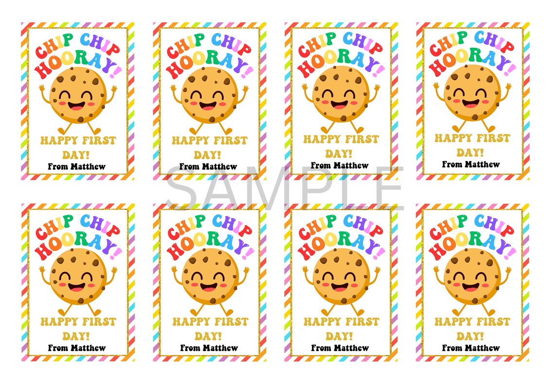 Printable Back to School Gift Tag Editable Sweet Treat Tag First Day ...