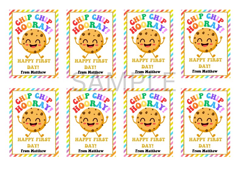 Printable Back to School Gift Tag Editable Sweet Treat Tag First Day ...
