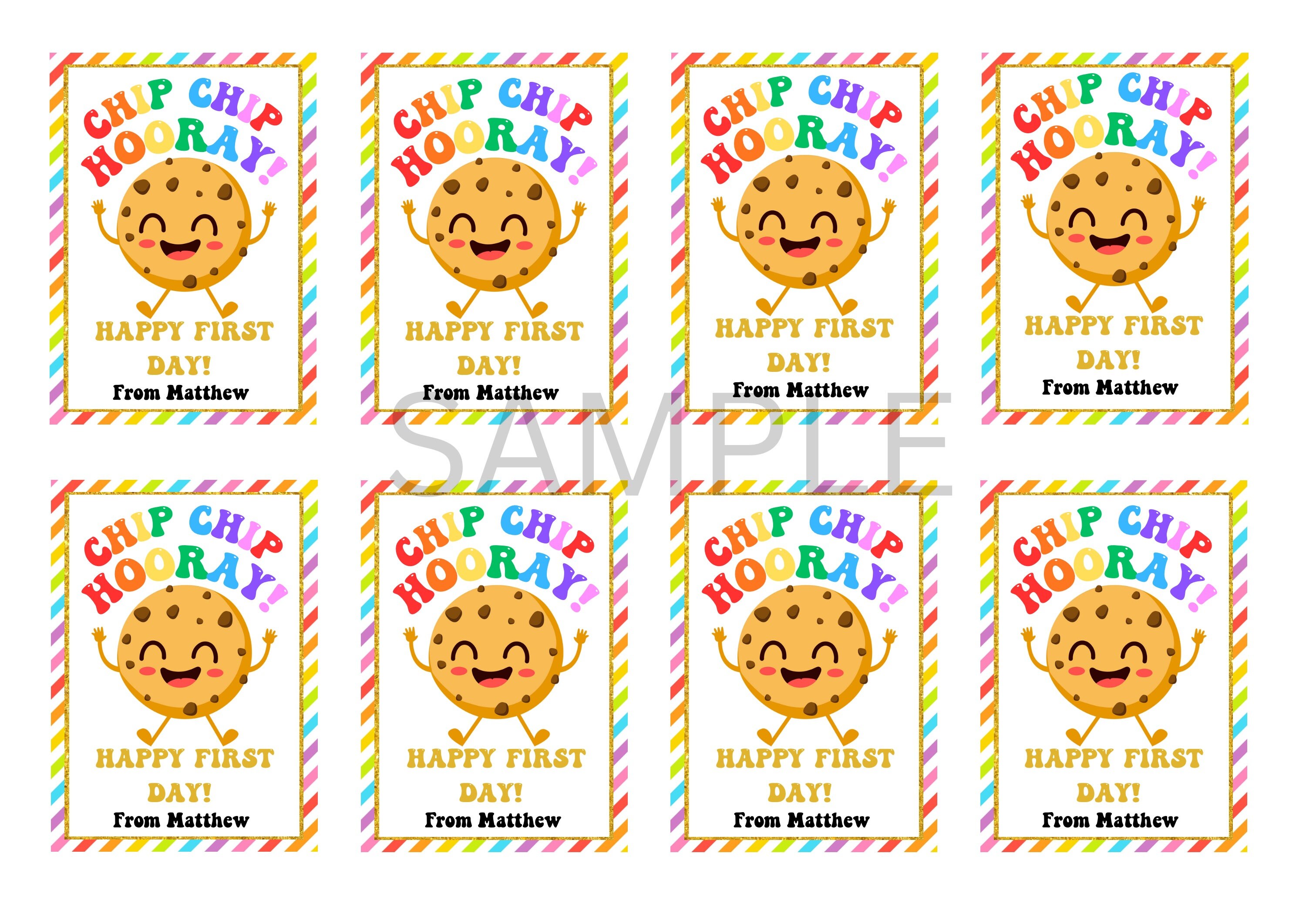 Printable Back to School Gift Tag Editable Sweet Treat Tag First Day ...
