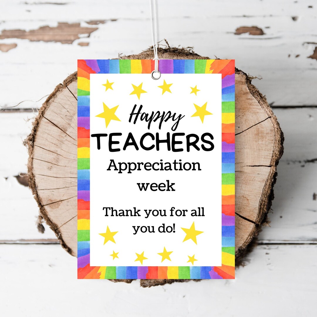 Printable Teachers Appreciation Week Gift Tag School Teachers Tag NON ...