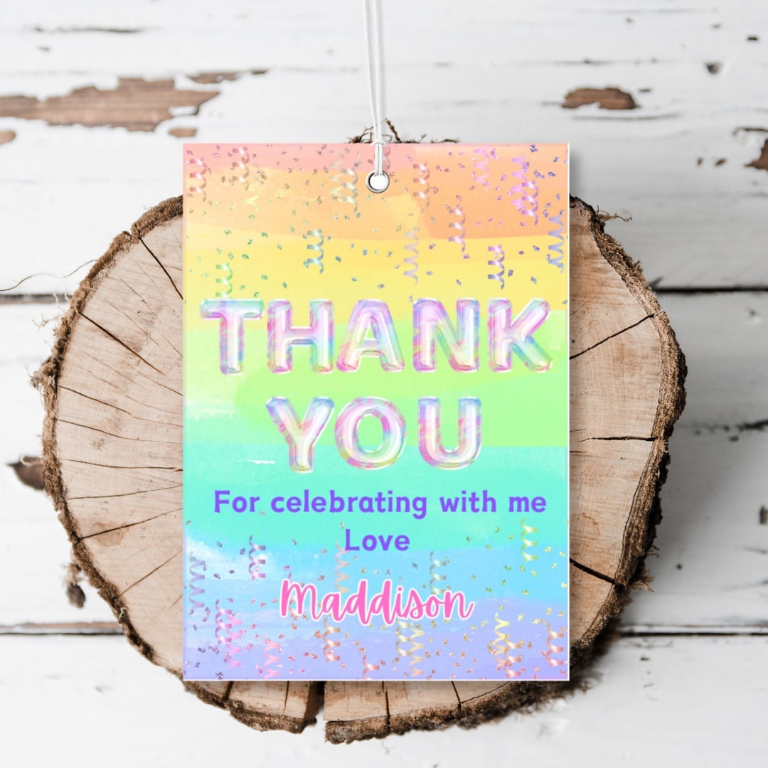 Printable Rainbow Sparkly Fluorescent Foil Balloons Birthday Party ...