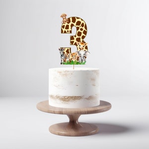 Printable Jungle 3rd Birthday Cake Topper Jungle Safari Party Jungle ...