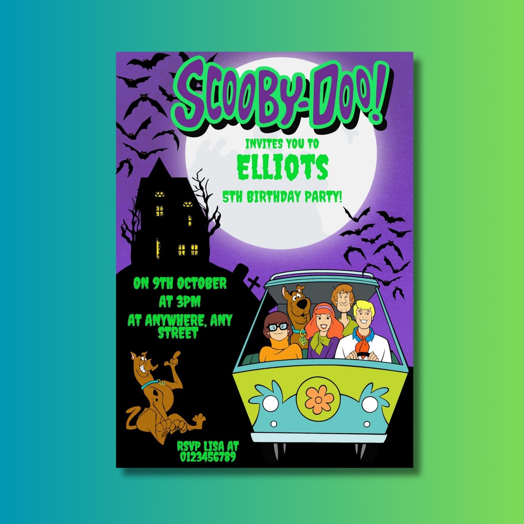 Scooby Doo Birthday Invitation Printable Scooby Doo Party Invite ...