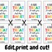 Printable Back to School Gift Tag Editable Sweet Treat Tag First Day ...