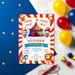 Printable Circus Birthday Invitation Red and White Carnival Ticket ...