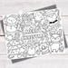 Printable Kids Christmas Colouring Page Christmas Placemat Instant ...