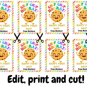 Printable Back to School Gift Tag Editable Sweet Treat Tag First Day ...