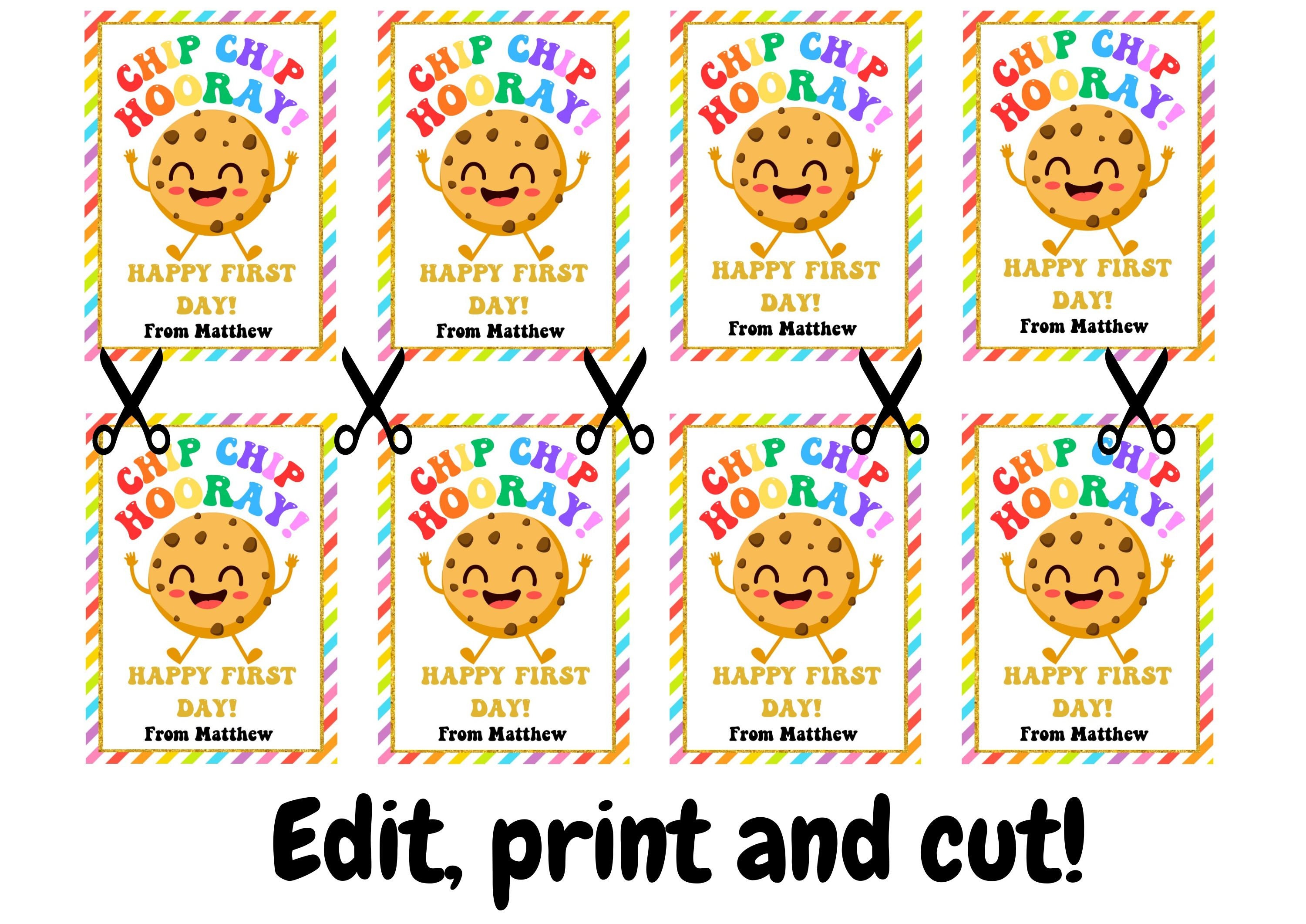 Printable Back to School Gift Tag Editable Sweet Treat Tag First Day ...