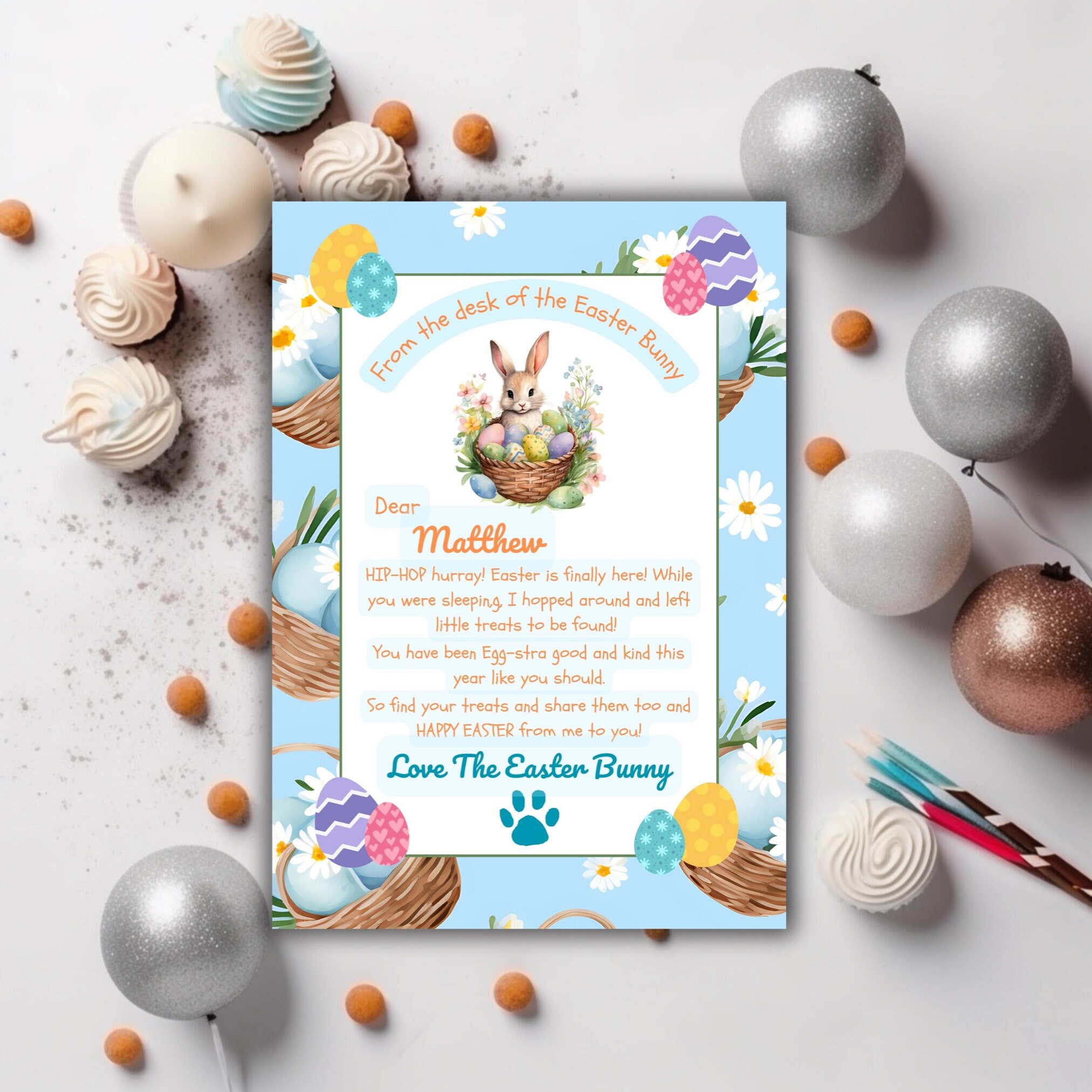 Editable Letter From the Easter Bunny Easter Bunny Letter Egg Hunt ...