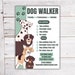 Printable Dog Walking Business Flyer Dog Sitting Flyer Doggy Daycare ...