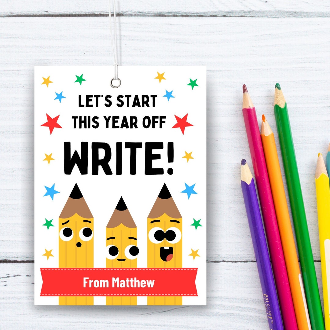 Printable Back to School Tag Write School Year Colourful Tag Editable ...