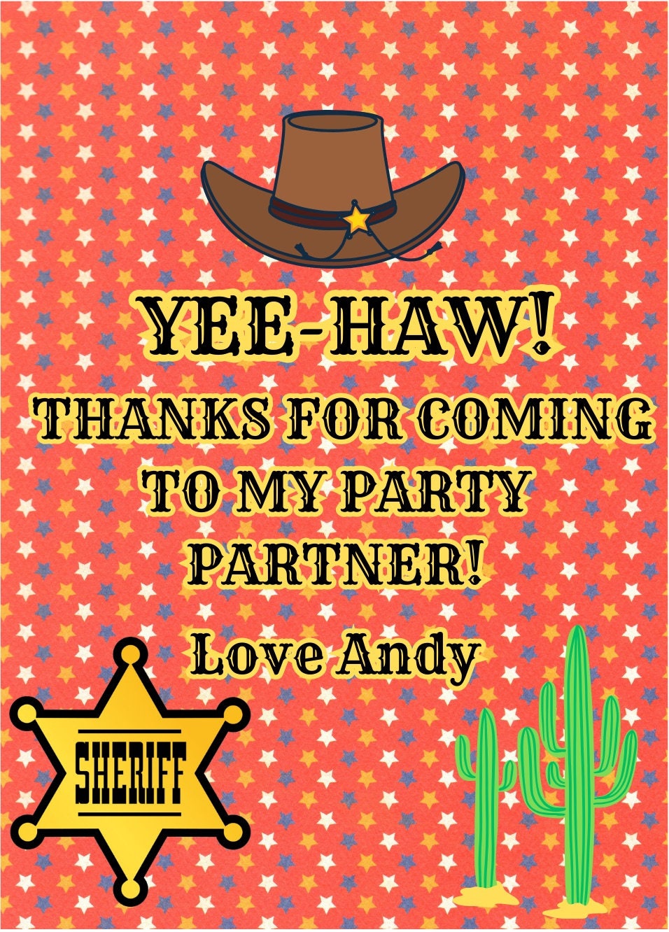 Printable Cowboy Wild West Birthday Tags Birthday Party Gift Tags Favor ...