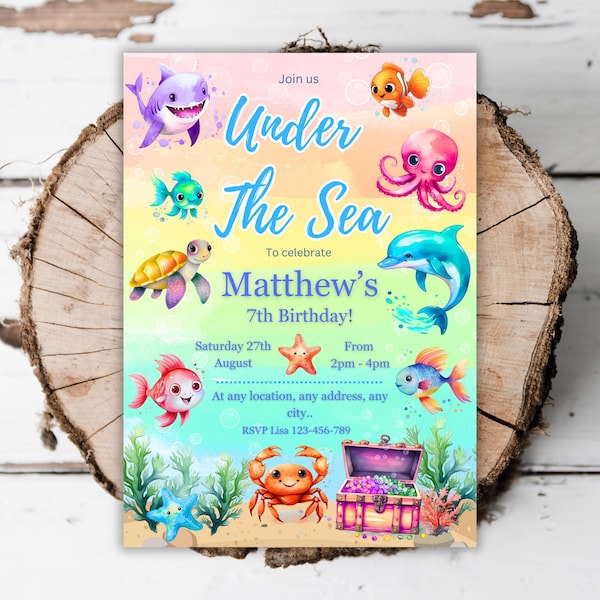Dolphin Party Invitations - Etsy