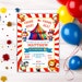 Printable Circus Birthday Invitation Red and White Carnival Ticket ...