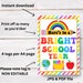 Printable Glow Stick Back to School NON EDITABLE Flashlight Gift Tag ...
