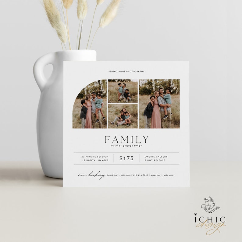 CANVA Template | Family Mini Session Template, Family Minis, Family ...