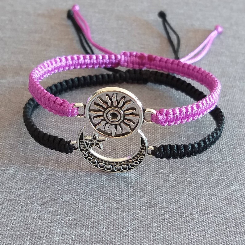 Couples Bracelet Moon and Sun Bracelet Love Bracelet Set of - Etsy