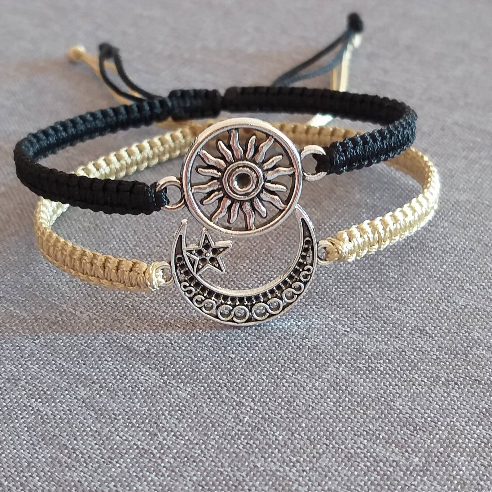 Couples Bracelet Moon and Sun Bracelet Love Bracelet Set of - Etsy