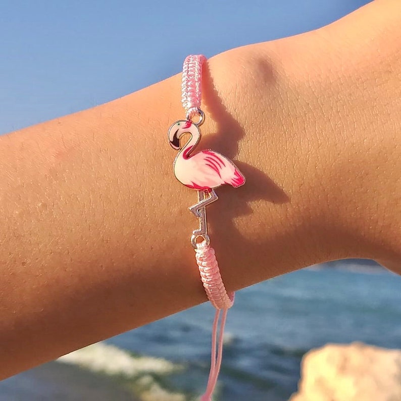 Flamingo Bracelet Flamingo Jewelleryflowergirl | Etsy