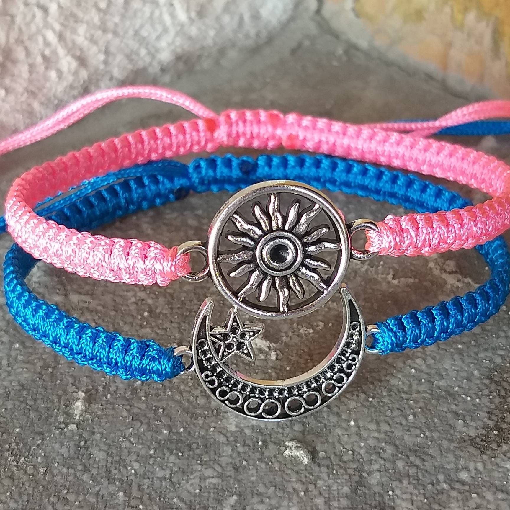 Couples Bracelet Moon and Sun Bracelet Love Bracelet Set of - Etsy