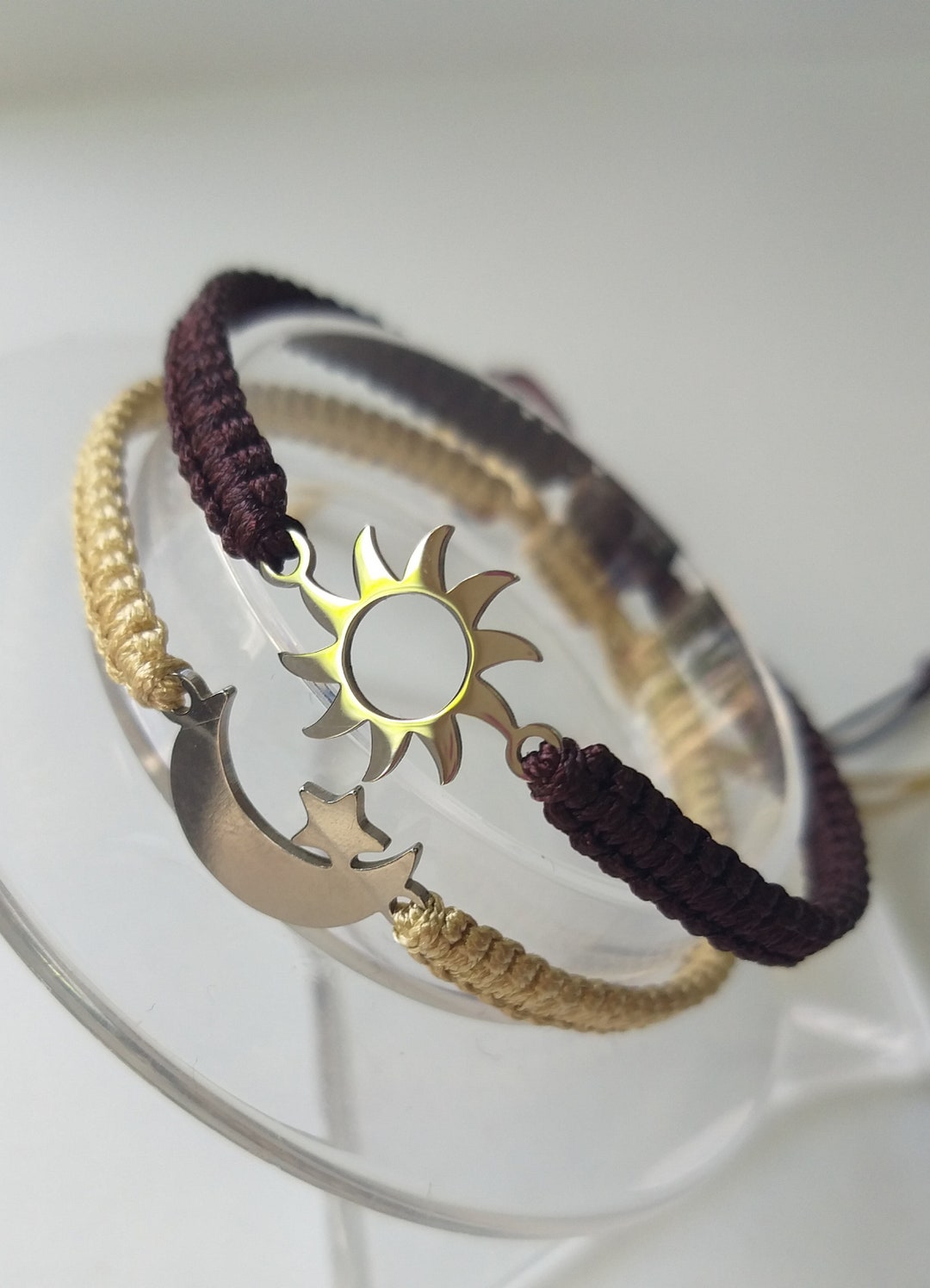 Stainless Steel Sun and Moon , Couples Bracelet, Moon and Sun Bracelet ...