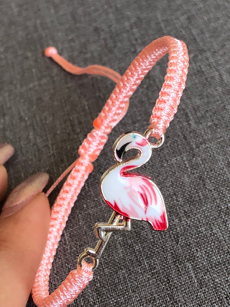 Flamingo Bracelet Flamingo Jewelleryflowergirl | Etsy