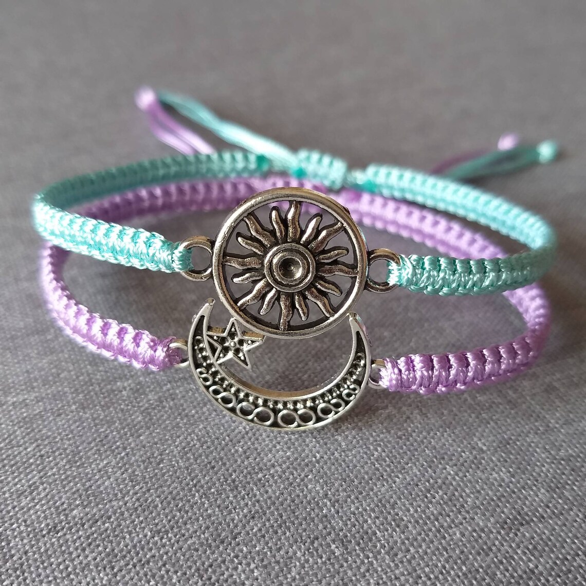 Couples Bracelet Moon and Sun Bracelet Love Bracelet Set of - Etsy