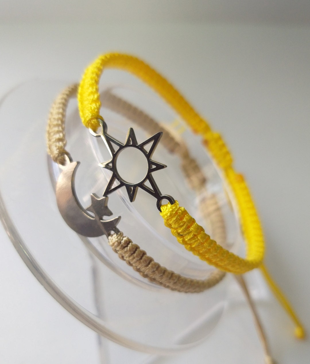 Stainless Steel Sun and Moon , Couples Bracelet, Moon and Sun Bracelet ...