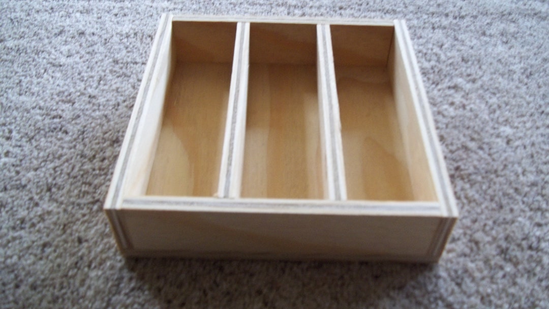 Trays, Unfinished Wood Craft Drawer Organizer Tray, Made From Reclaimed ...