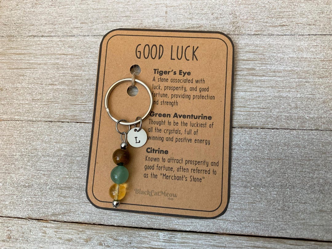 Crystal Keyring, Good Luck, Personalized Natural Gemstone Keychain ...
