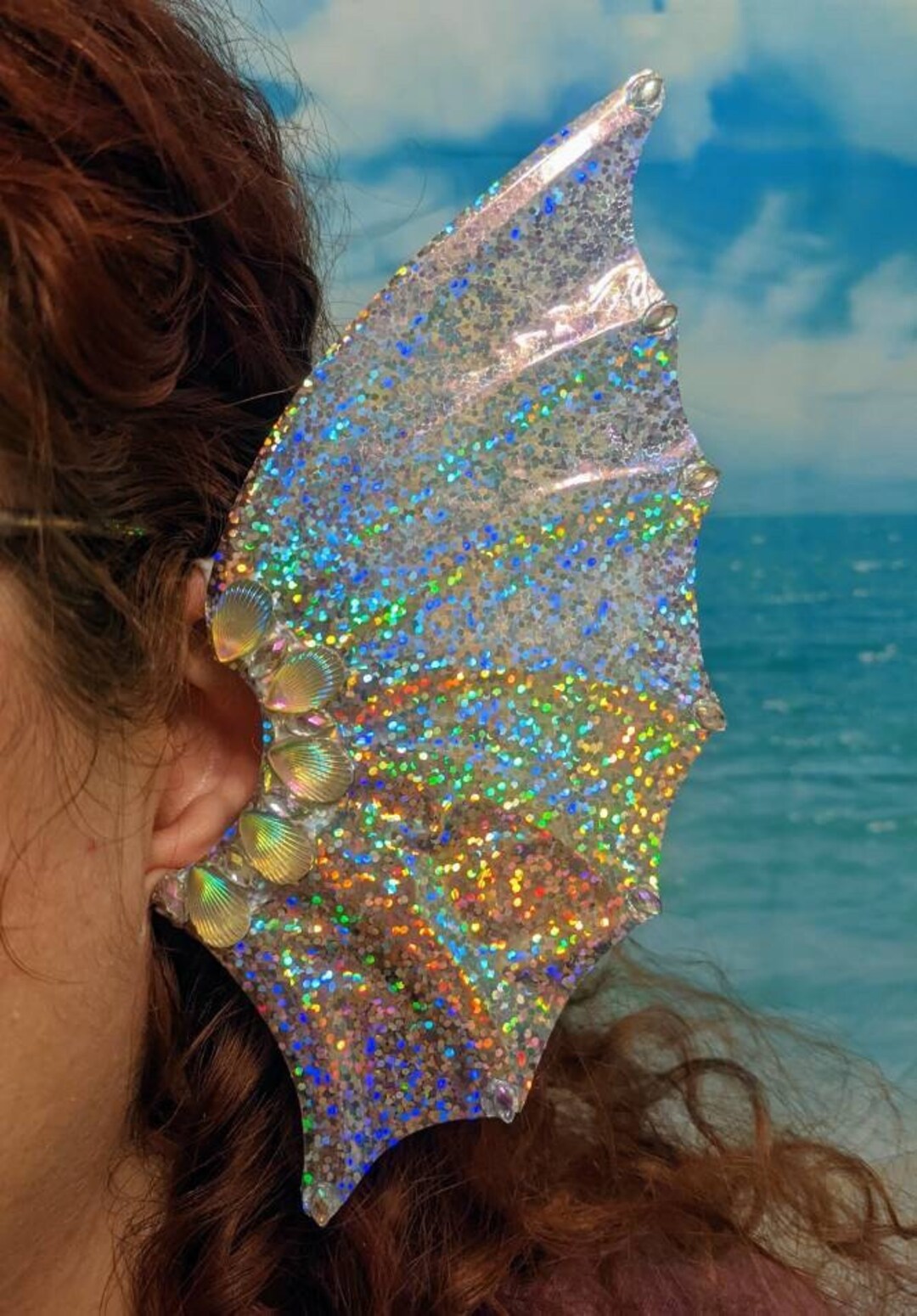 Waterproof Holographic Merfolk Ears Swimmable - Etsy