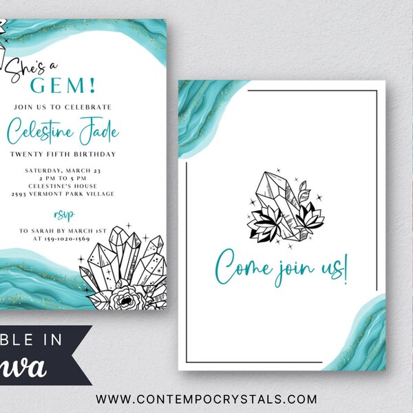 Crystal Invitation - Etsy