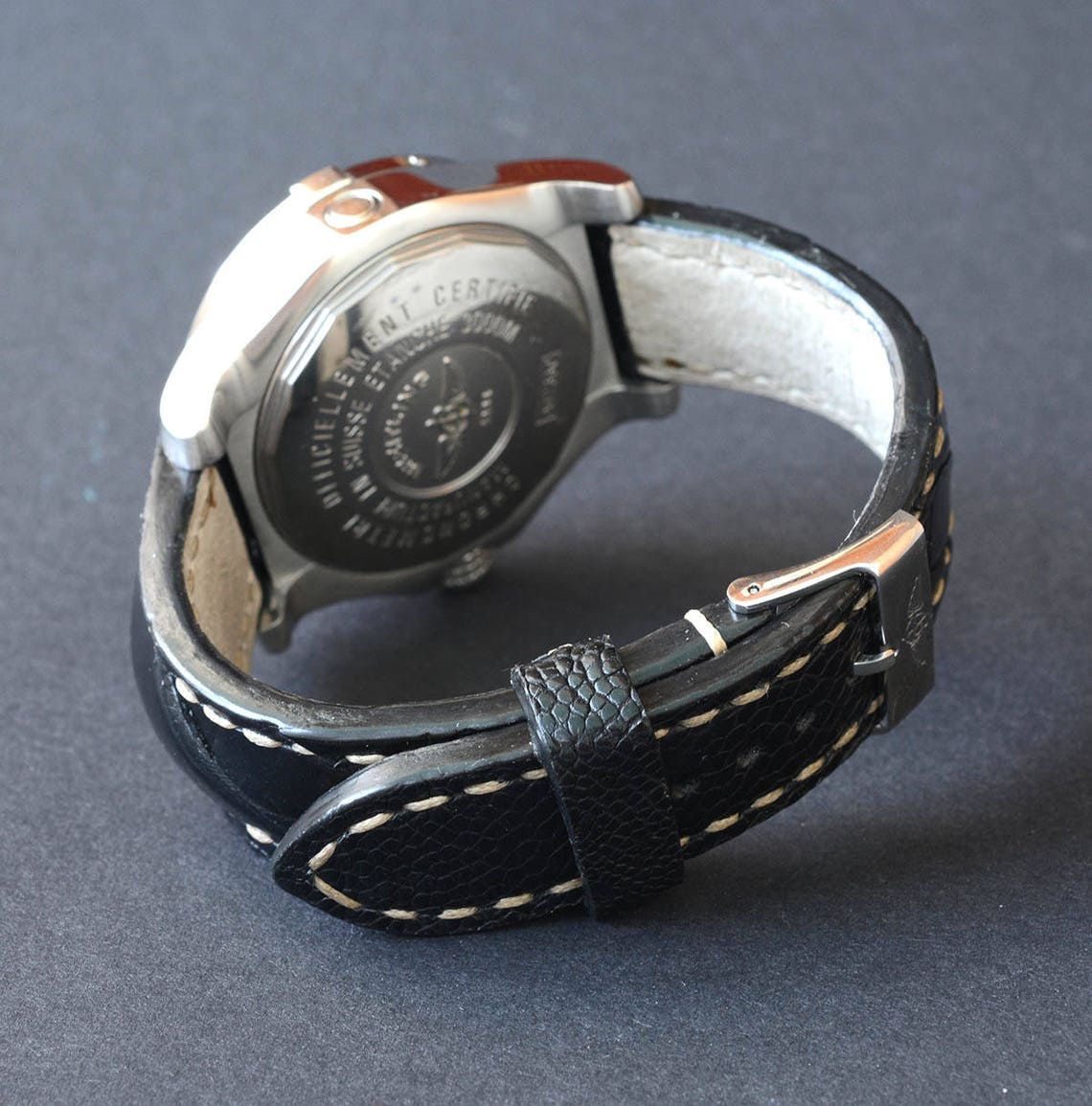 Made to Order Black Ostrich Leather Watch Strap Breitling - Etsy