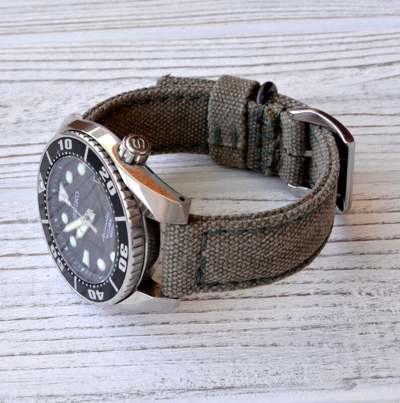 Canvas Watch Strap Made of High Quality Cotton Customizable - Etsy