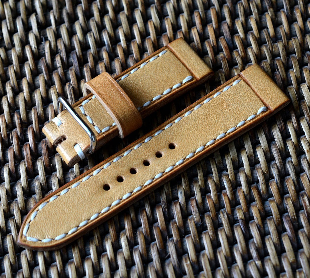 Yellow Leather Watch Strap 18 19 20 Mm for Seiko Panerai - Etsy