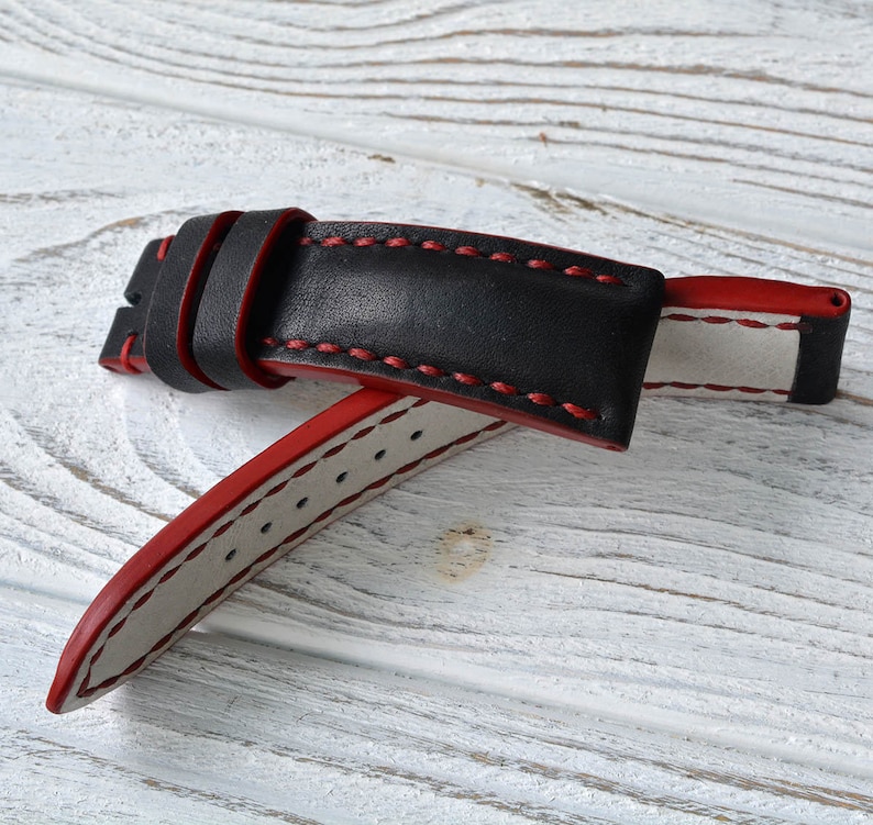 Thick Black Leather Watch Strap Handmade for Breitling and - Etsy Australia