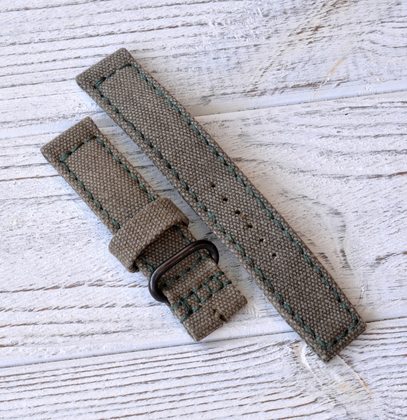 Canvas Watch Strap Made of High Quality Cotton Customizable - Etsy