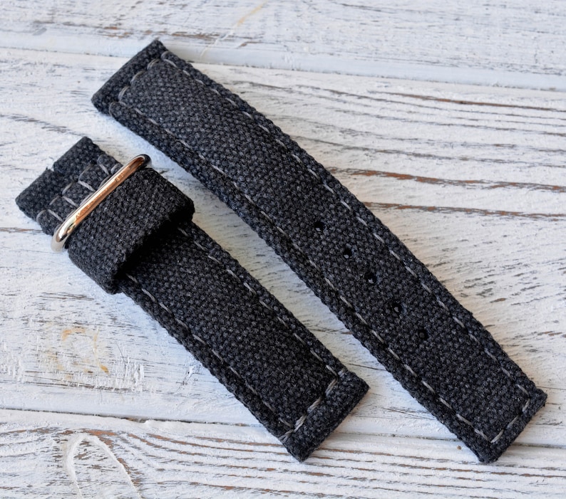 Handmade Cotton Canvas Watch Strap, Washable, Customizable - Etsy