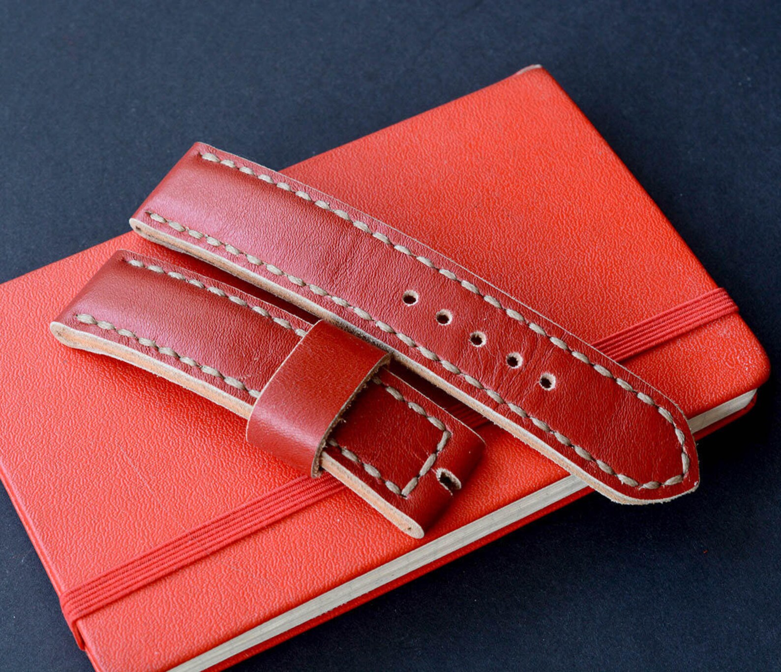 22x22mm Red Leather Watch Strap Panerai Style - Etsy