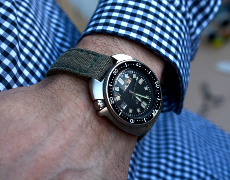 Canvas Watch Strap Made of High Quality Cotton Customizable - Etsy