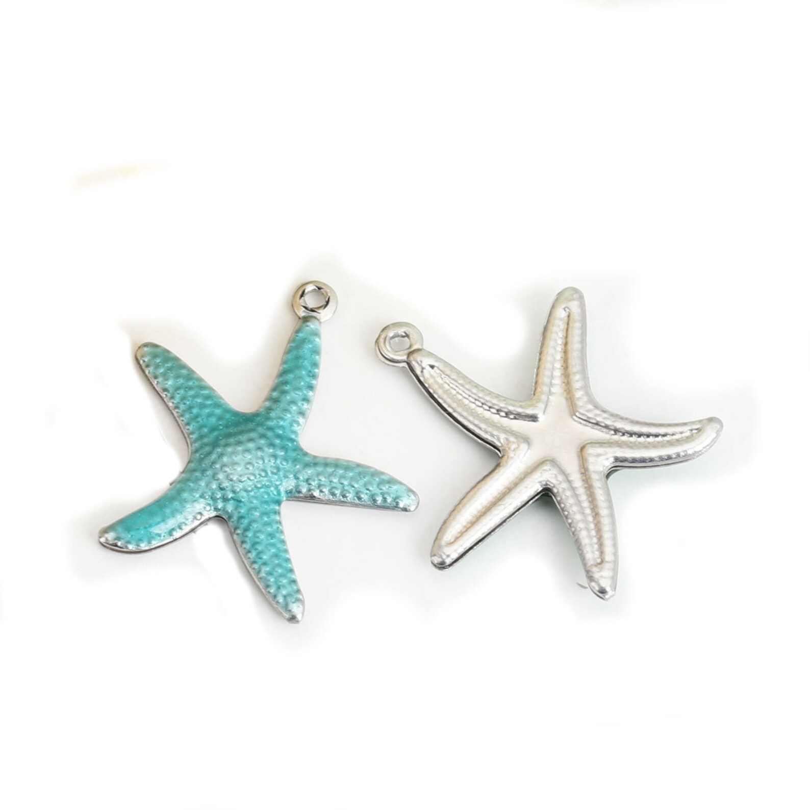 5pc Pkg Starfish Charms Blue Enamel Starfish Charms Bulk - Etsy