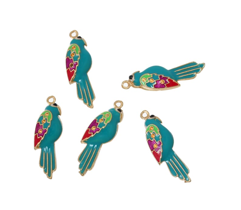 5pc Pkgs Parrot Charms Bulk Parrot Charms Bulk Bird Charms - Etsy