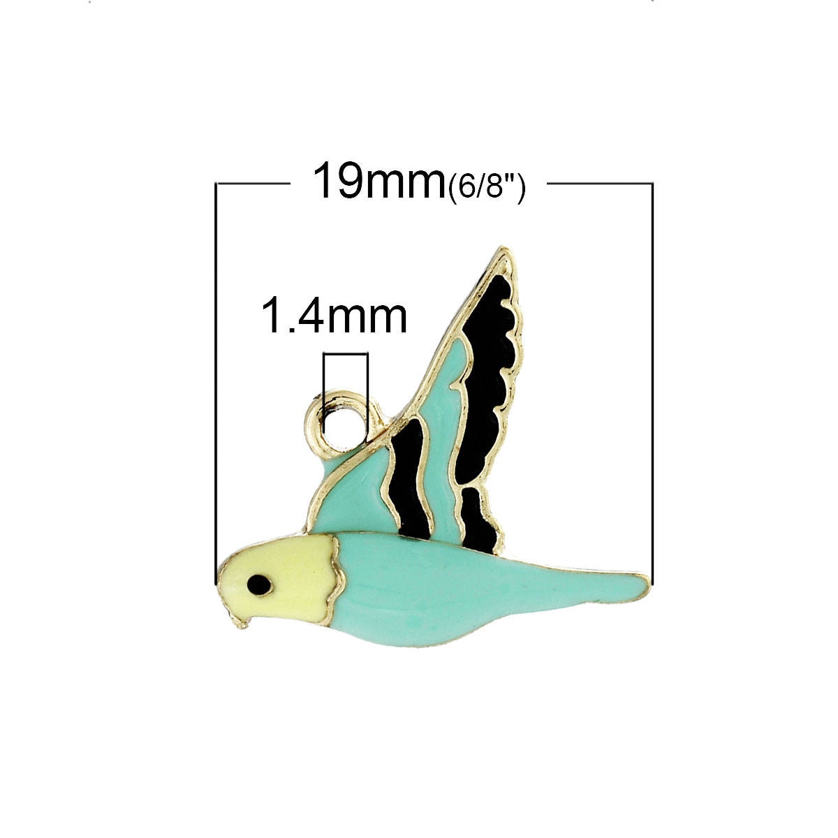 3pc Pkgs Parrot Charms Gold Plated and Enamel Bird Charm - Etsy