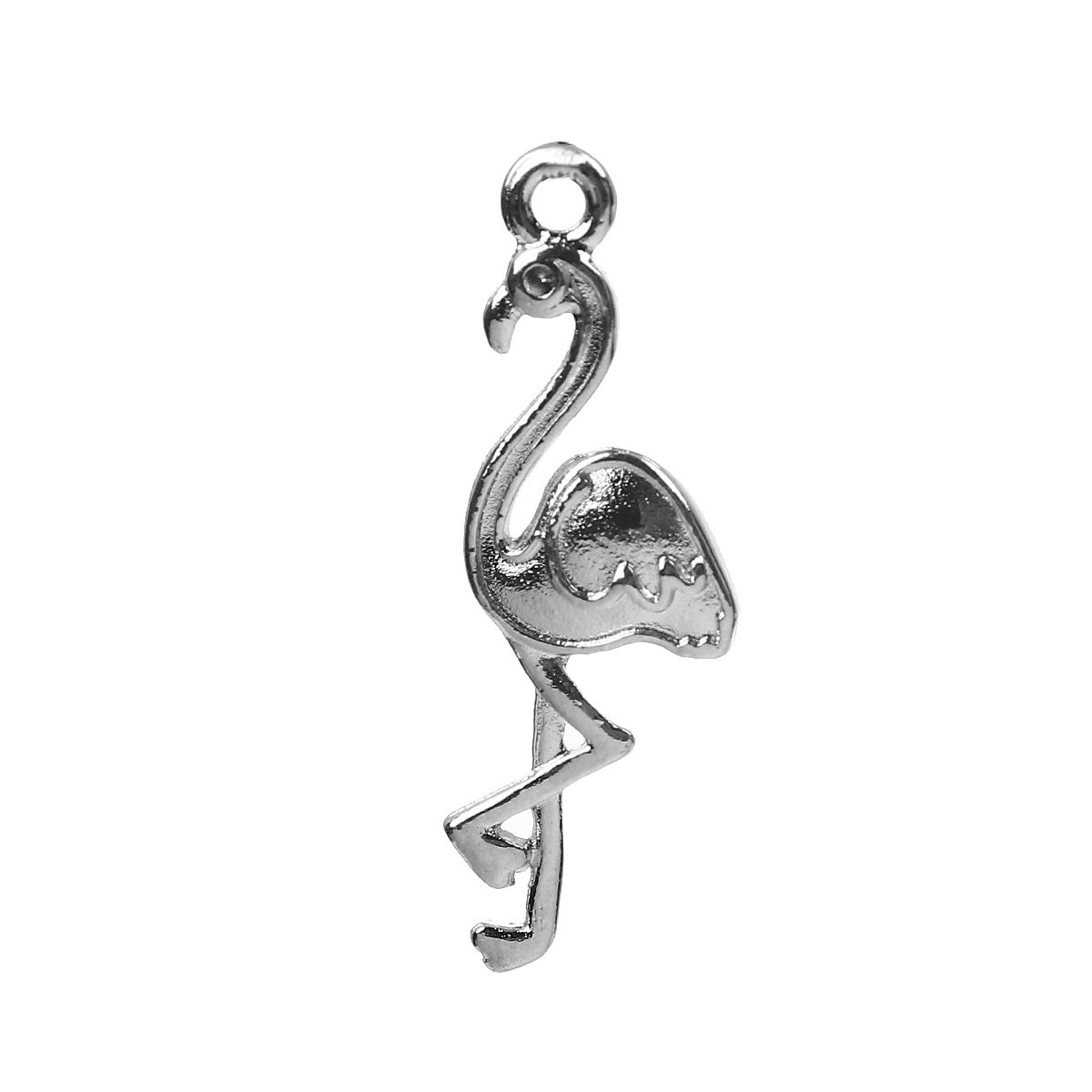 5pc or 10pc Pkgs Bulk Flamingo Charms Silver Flamingo Charms | Etsy